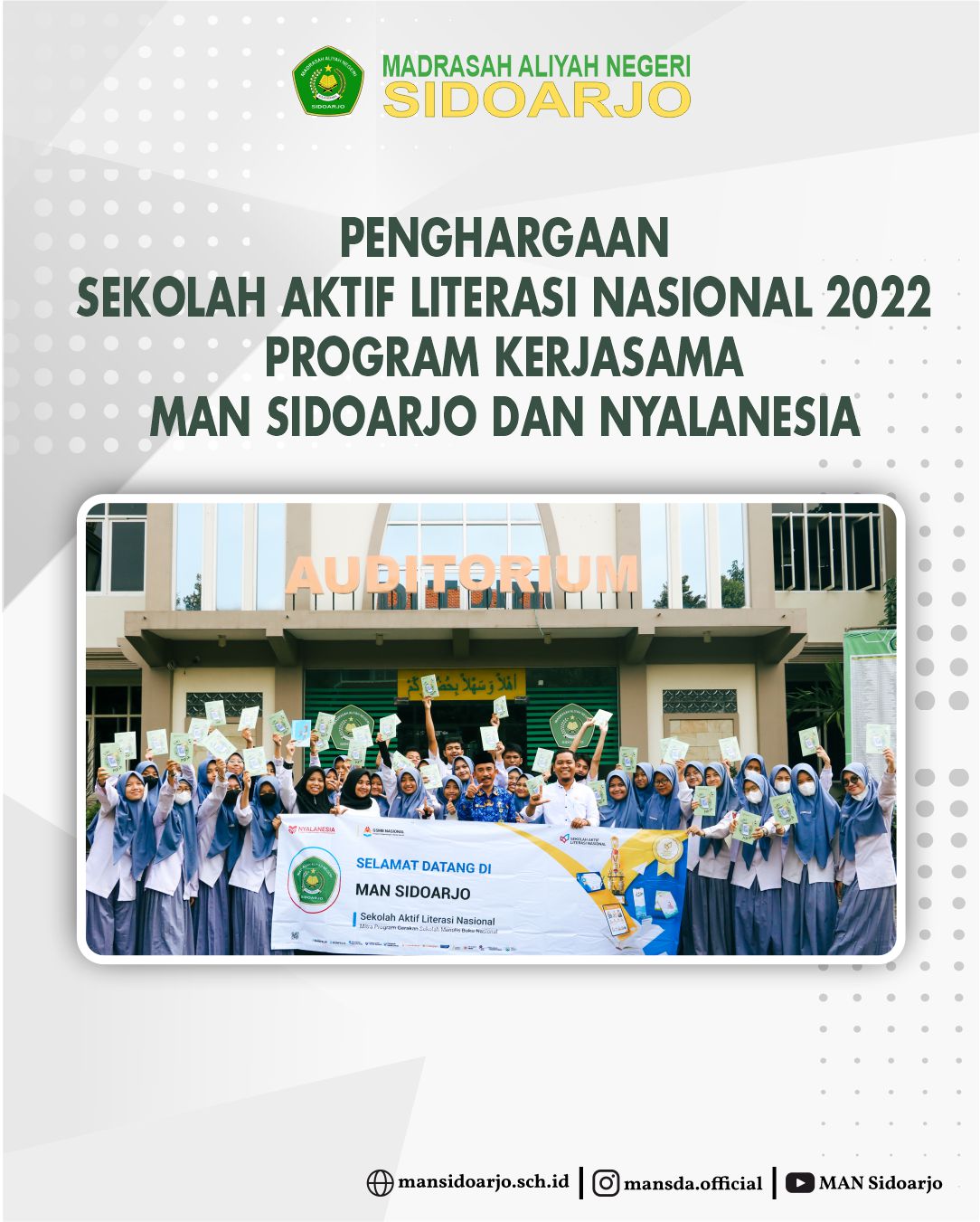 Nyalanesia Berikan Penghargaan pada MAN Sidoarjo Sebagai Sekolah Aktif ...